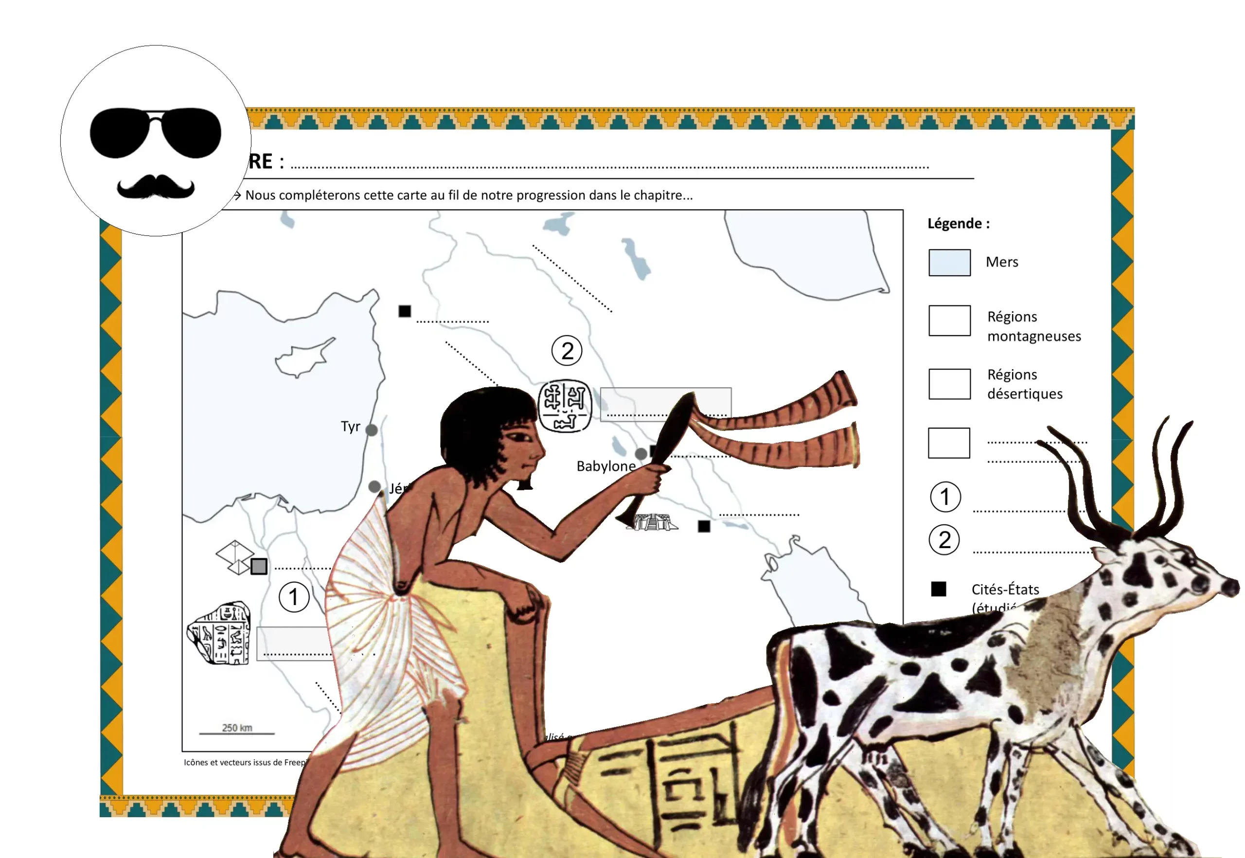 Carte du Croissant fertile à compléter | 6ème